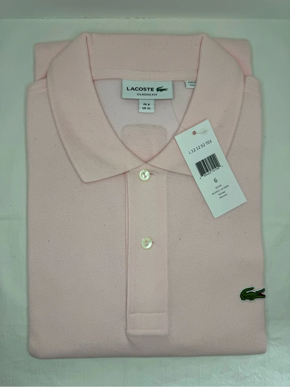 Lacoste | Shirts | Lacoste Light Pink Classic Fit Piqu Polo | Poshmark